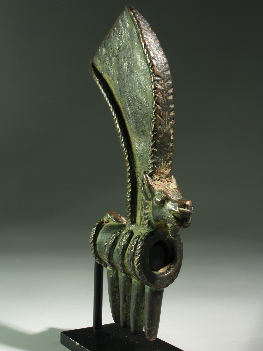Alexander Ancient Art - A Luristan Bronze Axe Head with Ibex