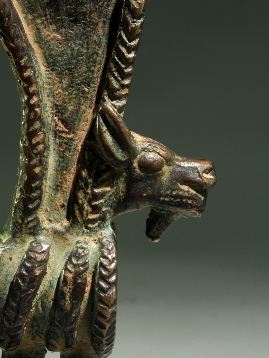 Alexander Ancient Art - A Luristan Bronze Axe Head with Ibex