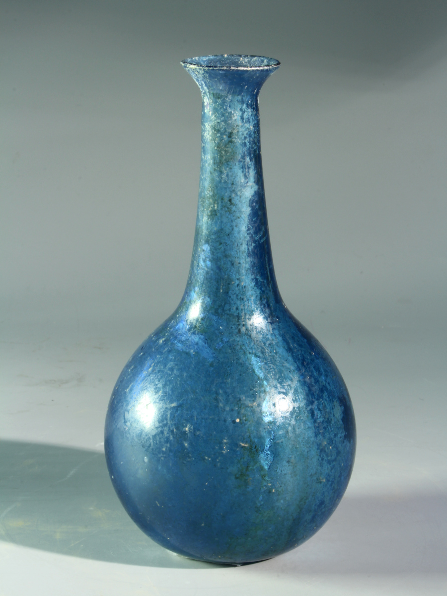 Alexander Ancient Art - A Roman Blue Glass Unguentarium