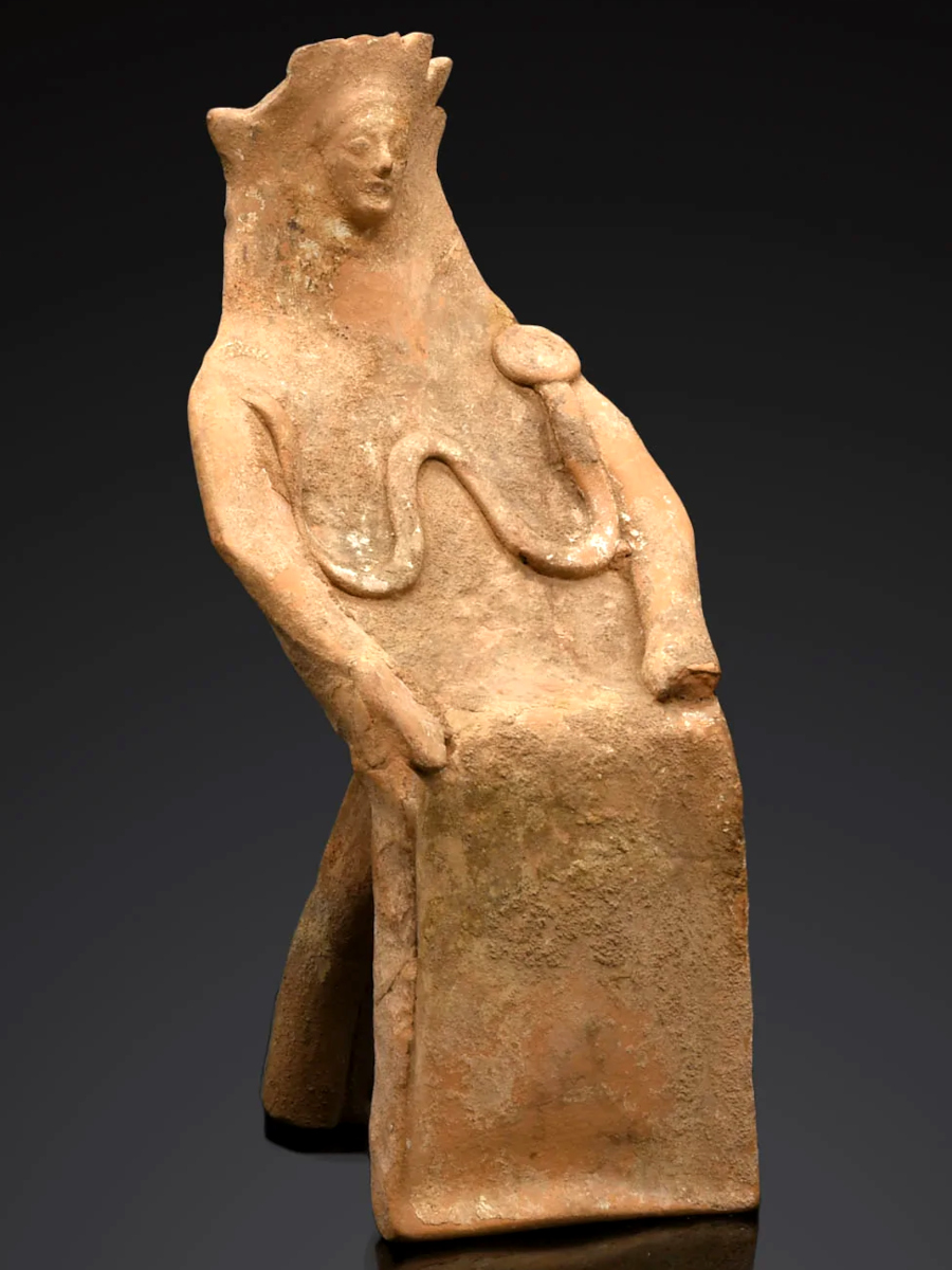 Alexander Ancient Art - A Boeotian Statuette of an Enthroned Goddess