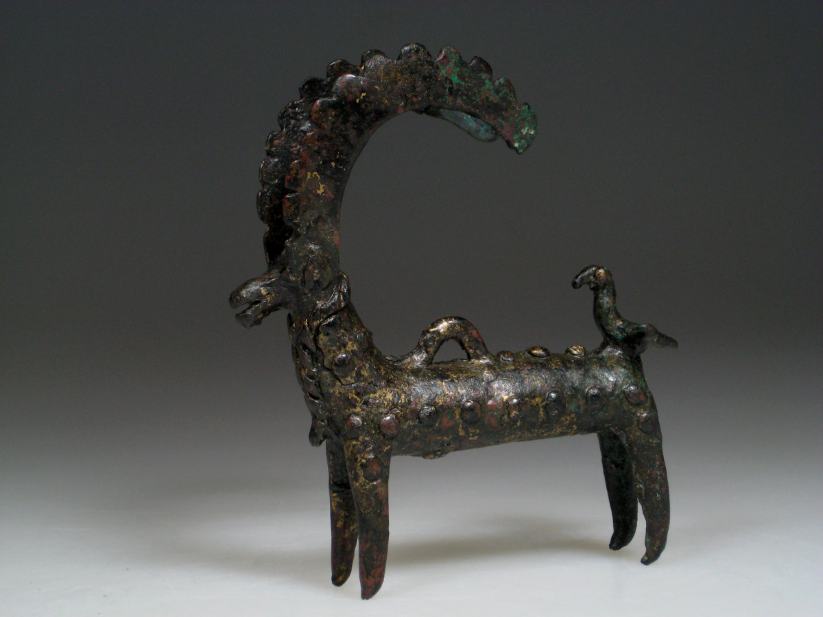 Alexander Ancient Art - An Amlash Bronze Statuette of an Ibex