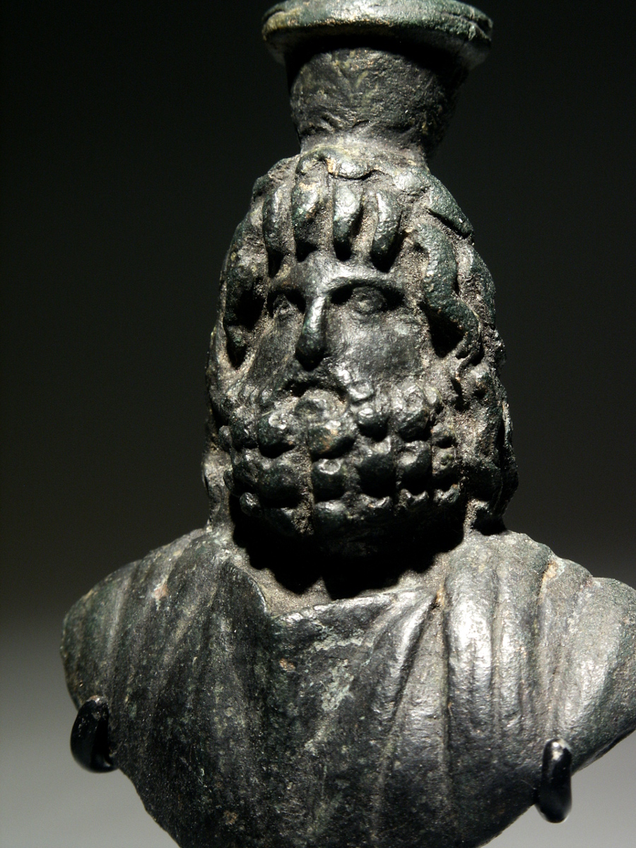 Alexander Ancient Art - A Bronze Bust of Sarapis