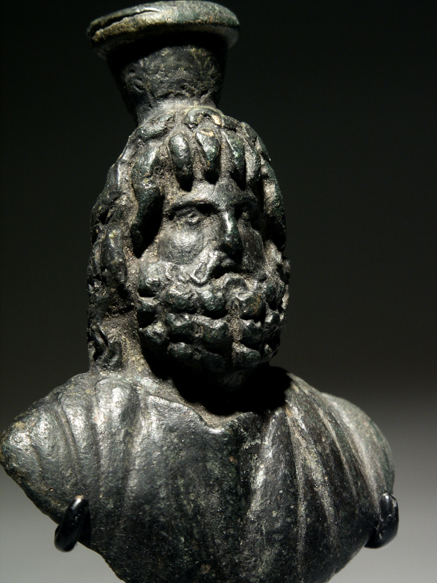 Alexander Ancient Art - A Bronze Bust of Sarapis