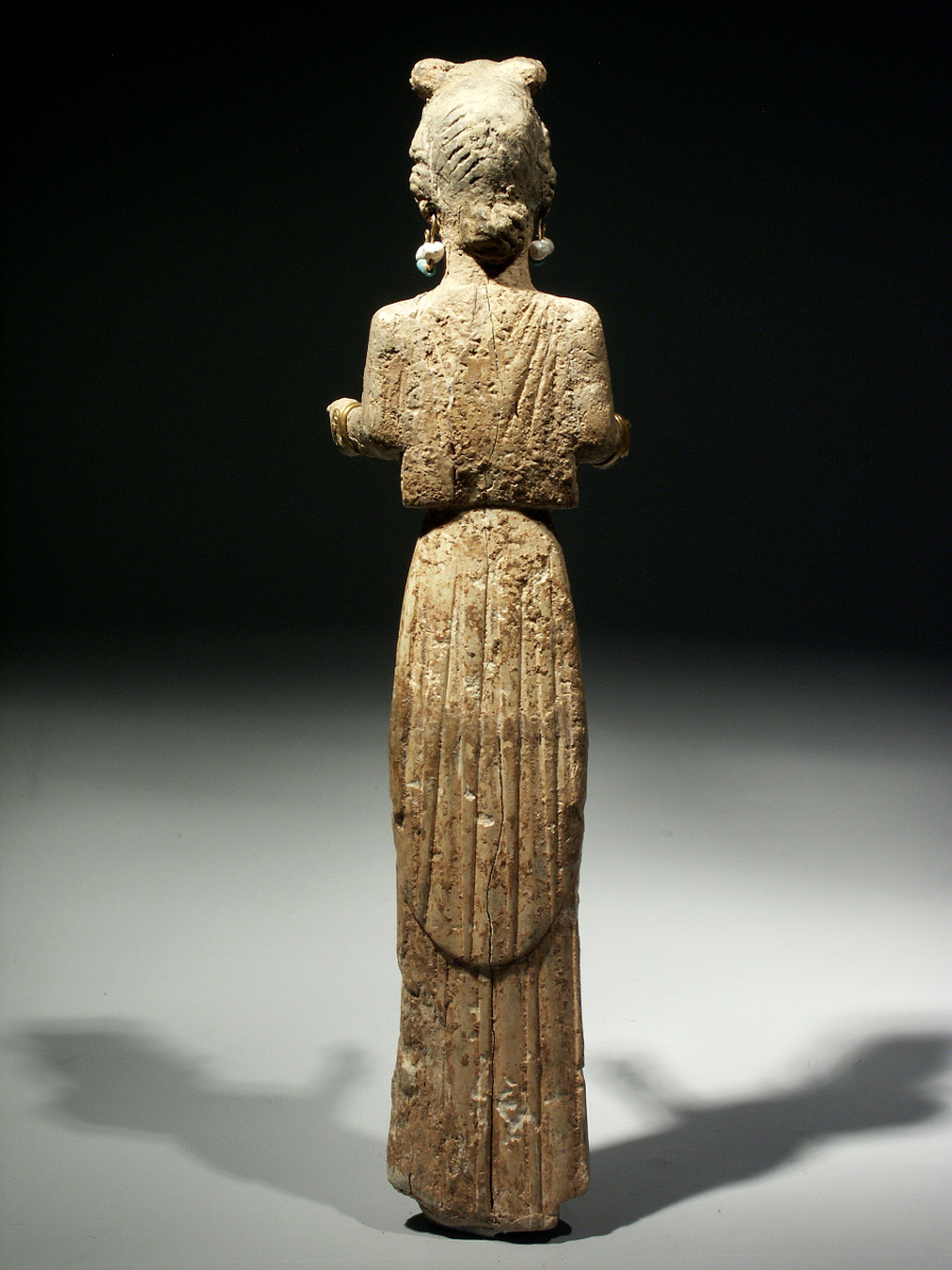 Alexander Ancient Art - A Bone Votive Statuette of a Woman